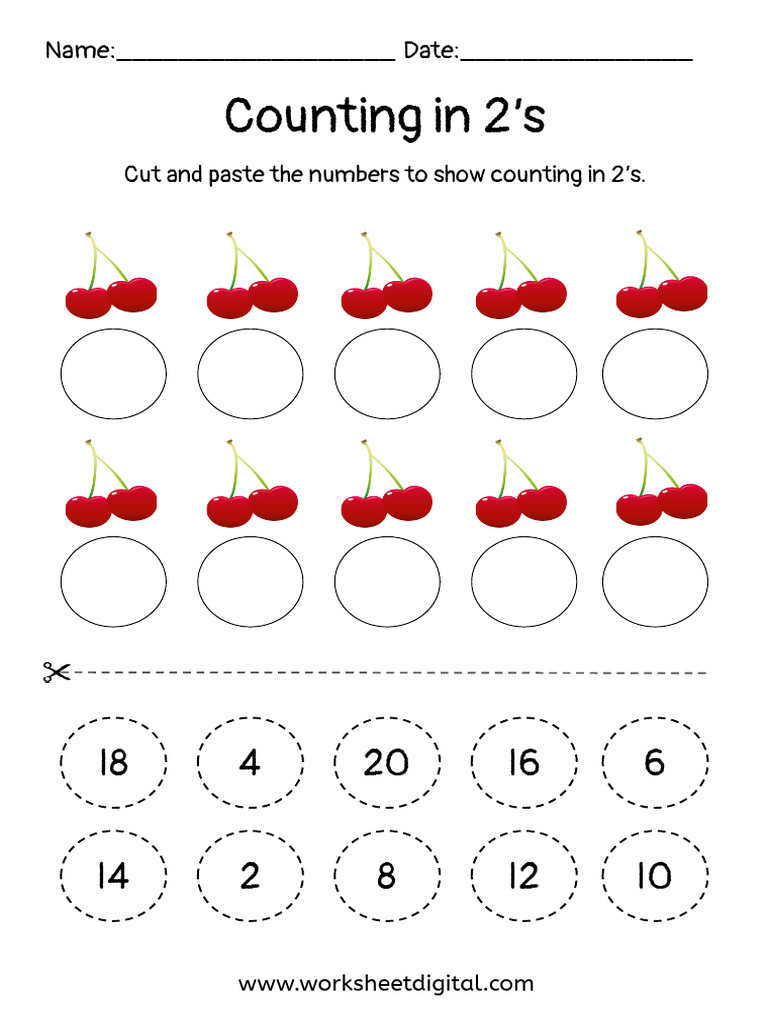Counting in 2s Cut and Paste 5exmk4 | PDF