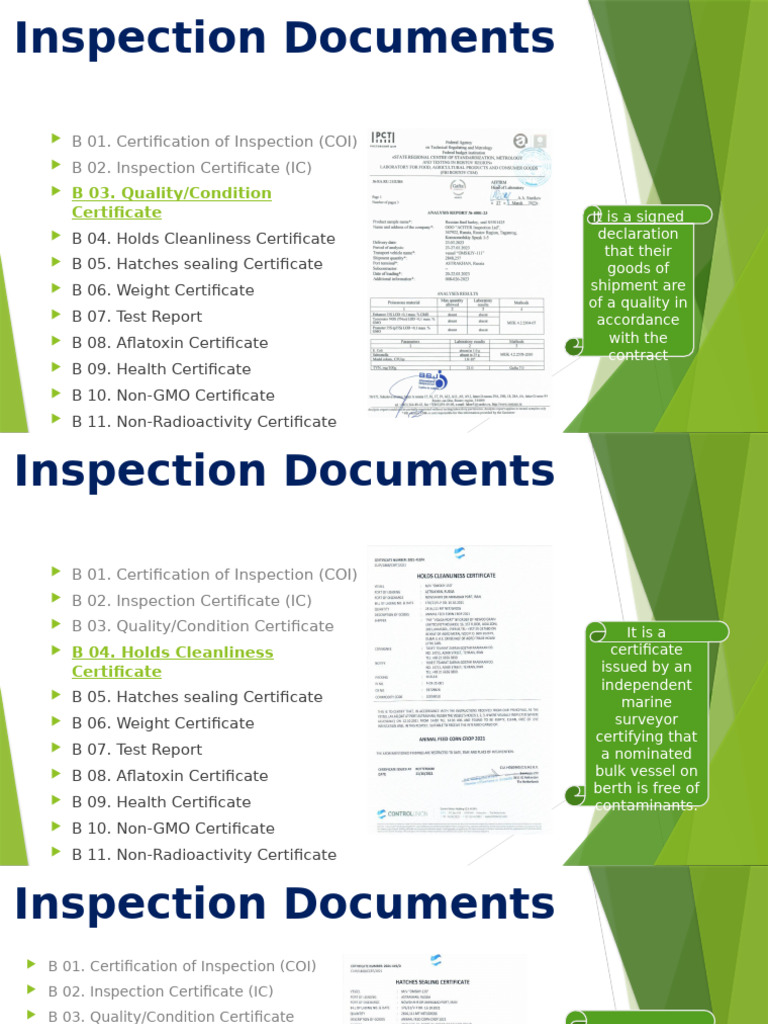 IRFM On-Board & Inspection Documents - Part | PDF