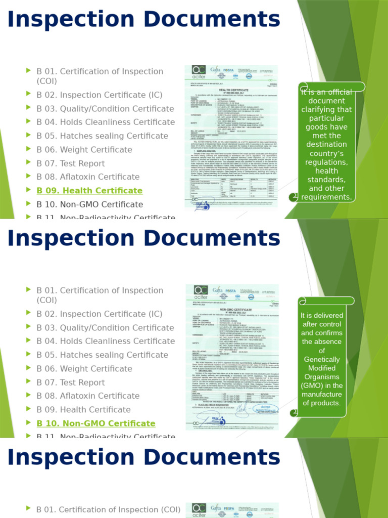 IRFM On-Board & Inspection Documents - Part | PDF