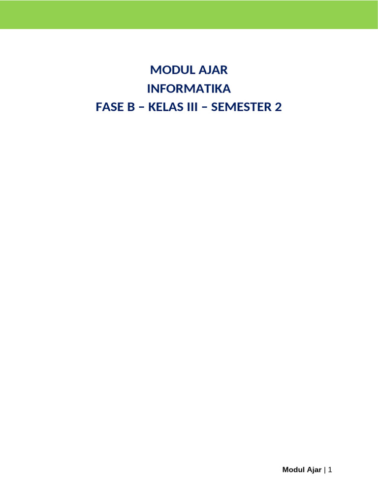 Informatika SD - Mi Kls.3 - Km-Ma (Modul Ajar) - Modul Ajar Informatika ...
