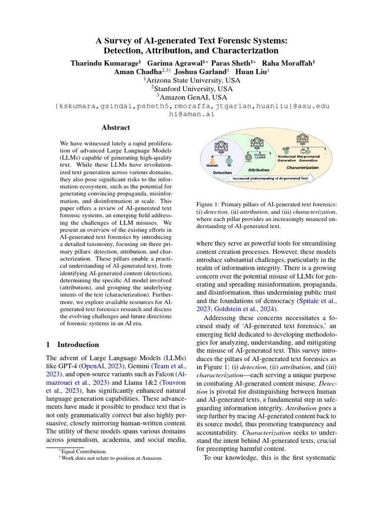 A Survey of AI-generated Text Forensic Systems: Detection, Attribution ...