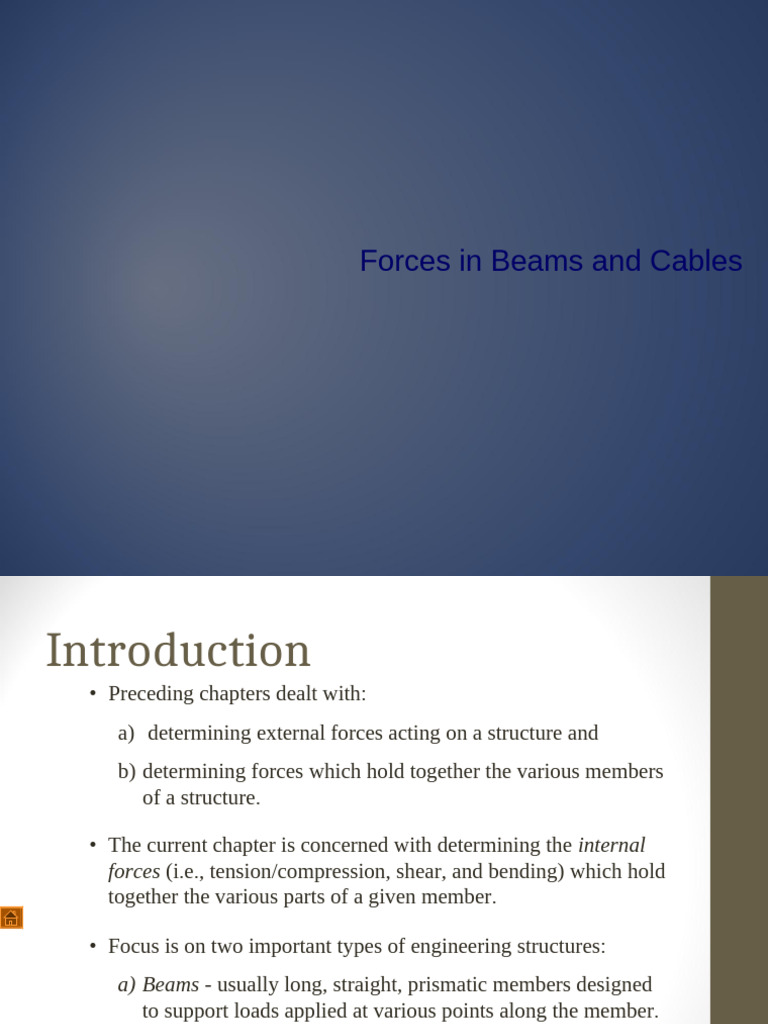 Internal Forces in Beams and Cables | PDF | Beam (Structure ...