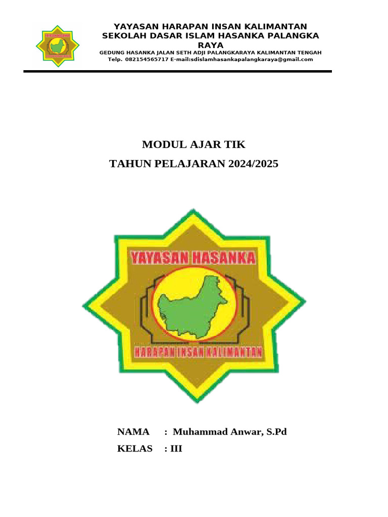 Modul Ajar TIK Kelas III: Analisis Data | PDF