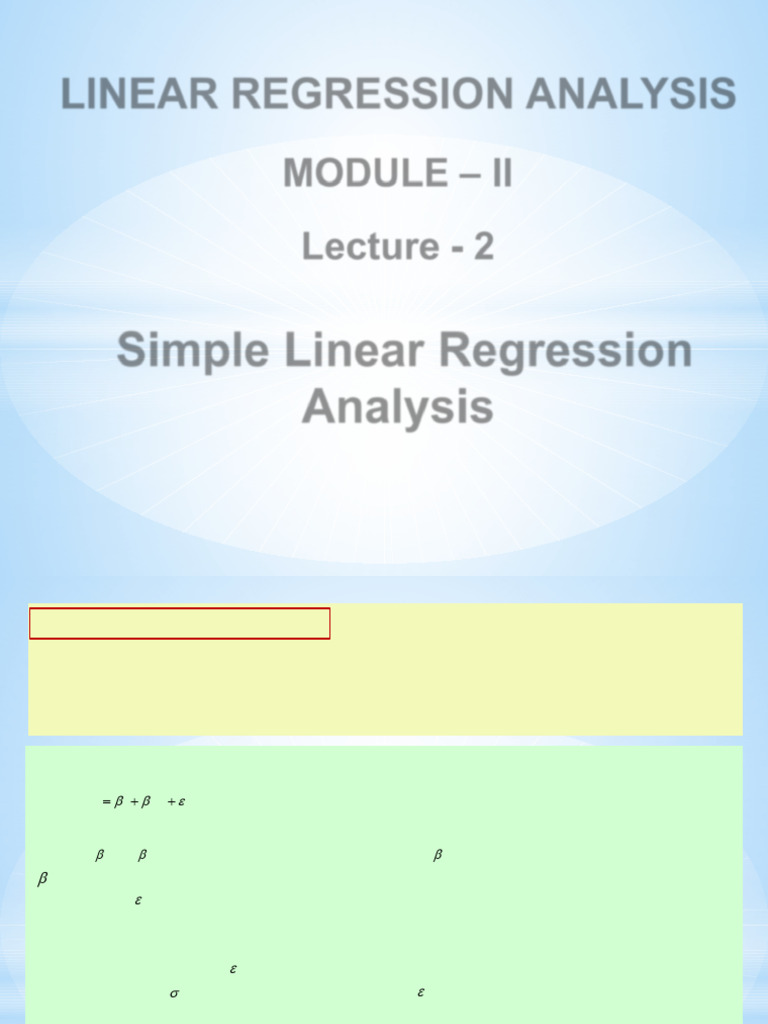 Lecture2 241007 162001 | PDF | Linear Regression | Ordinary Least Squares