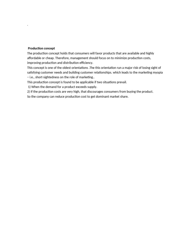 Production Concept | PDF