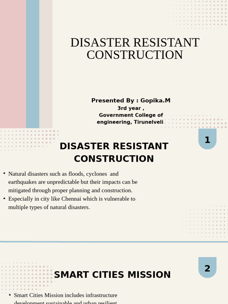 Disaster Resistant Construction Techniques | PDF | Flood | Earth Sciences