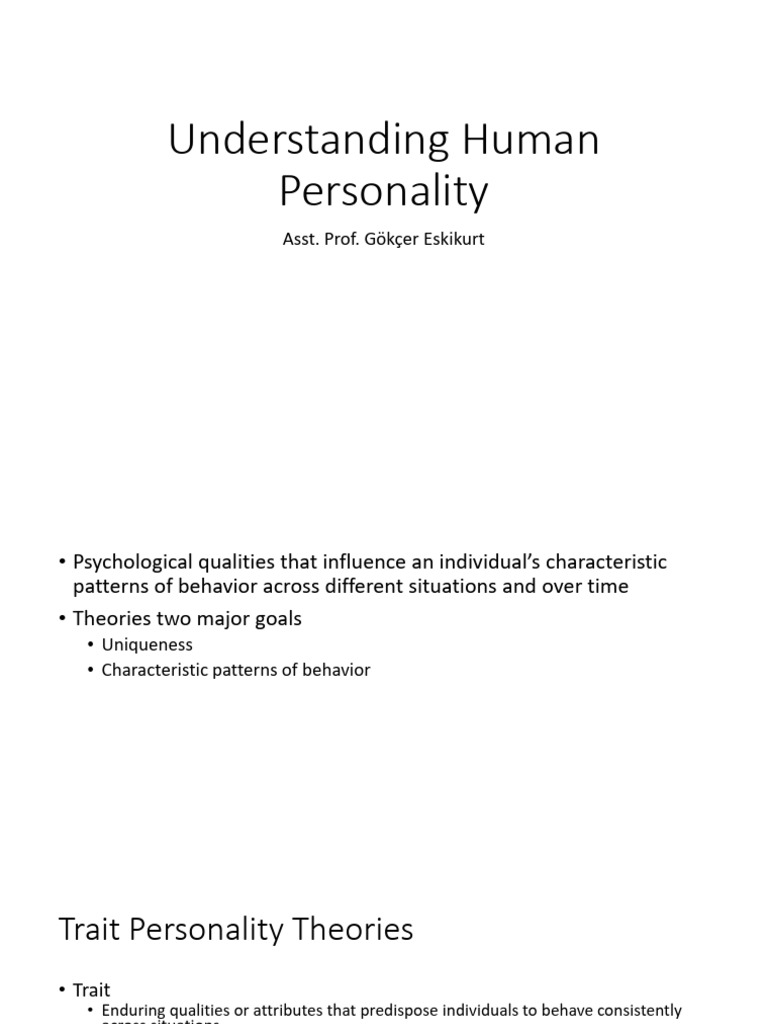 Understanding Human Personality | PDF | Id | Psychology