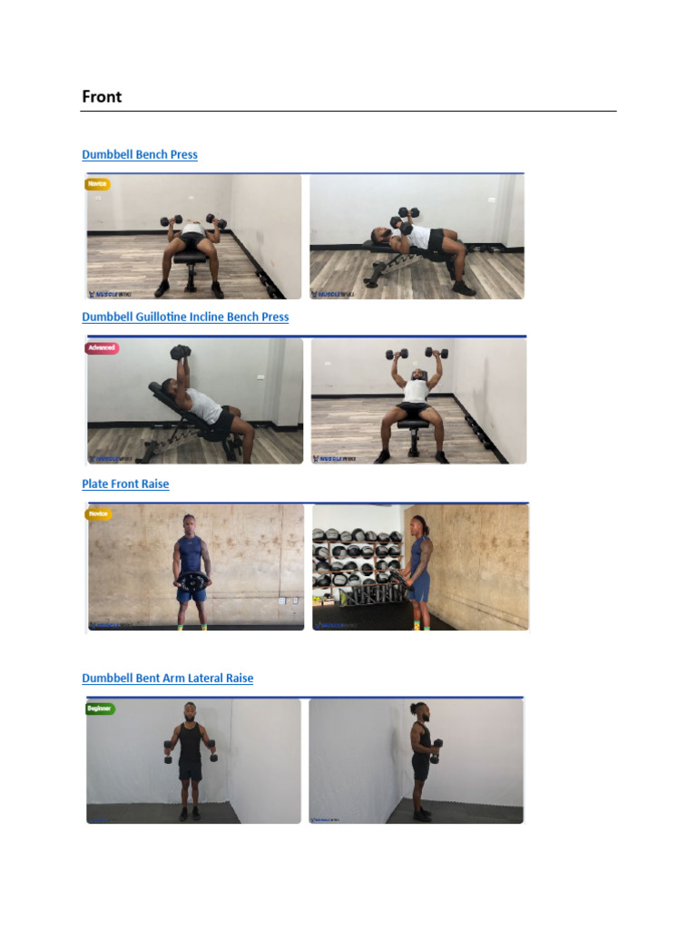 Front: Dumbbell Bench Press | PDF