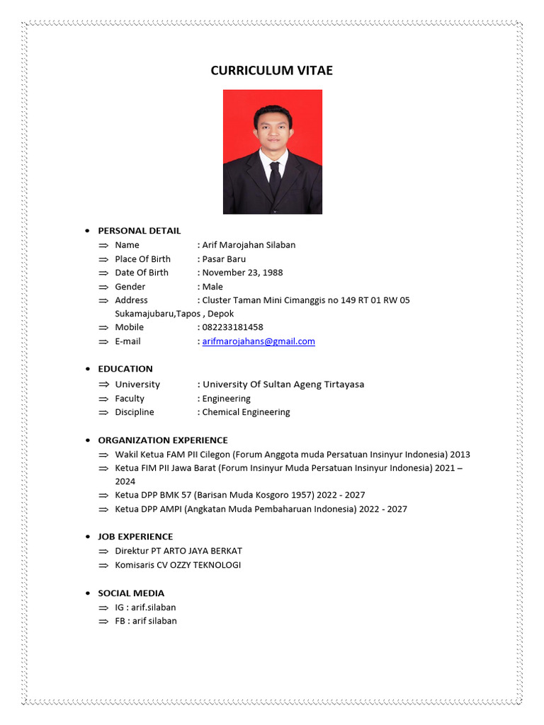 ARIF M SILABAN CV New | PDF