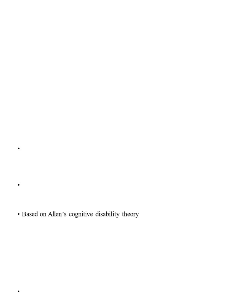 Cognitive Disabilities in Occupational Therapy | PDF | Cognition ...