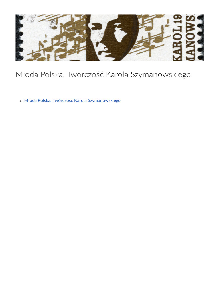 Mloda Polska Tworczosc Karola SZ | PDF