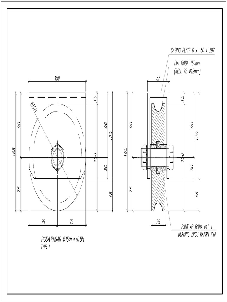 Roda Besi Dia.6 Inch (Type 1 & Type 2) | PDF