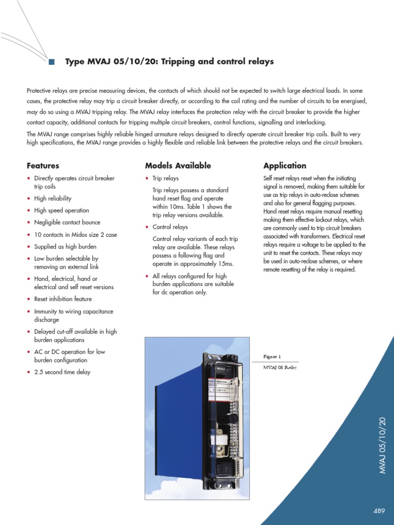 MVAJ Relay Specifications and Models | PDF | Relay | Capacitor