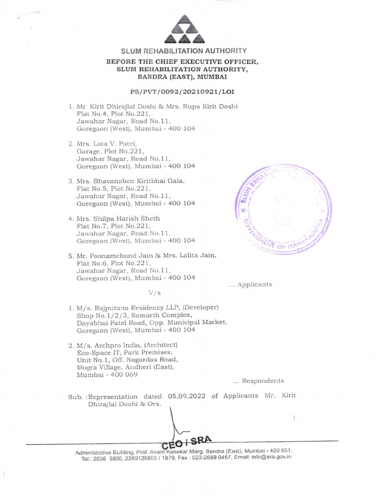 Sra Order CTS5550011 | PDF | Leasehold Estate | Land Law