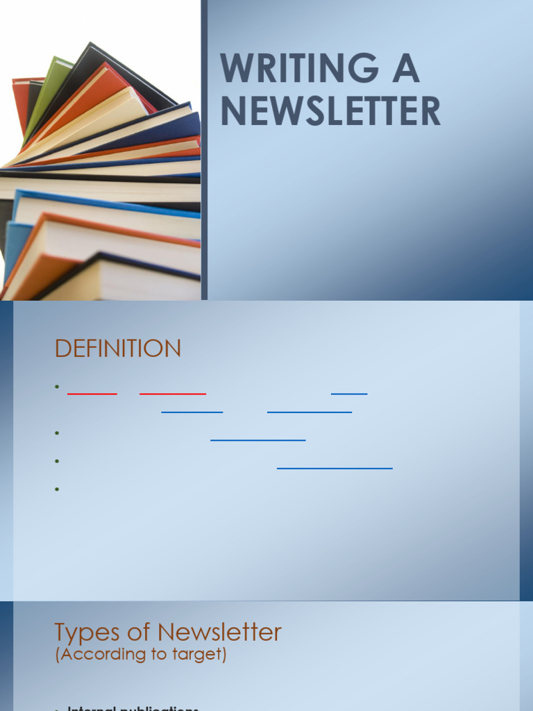 WRITING A NEWSLETTER | PDF | Question | Interview