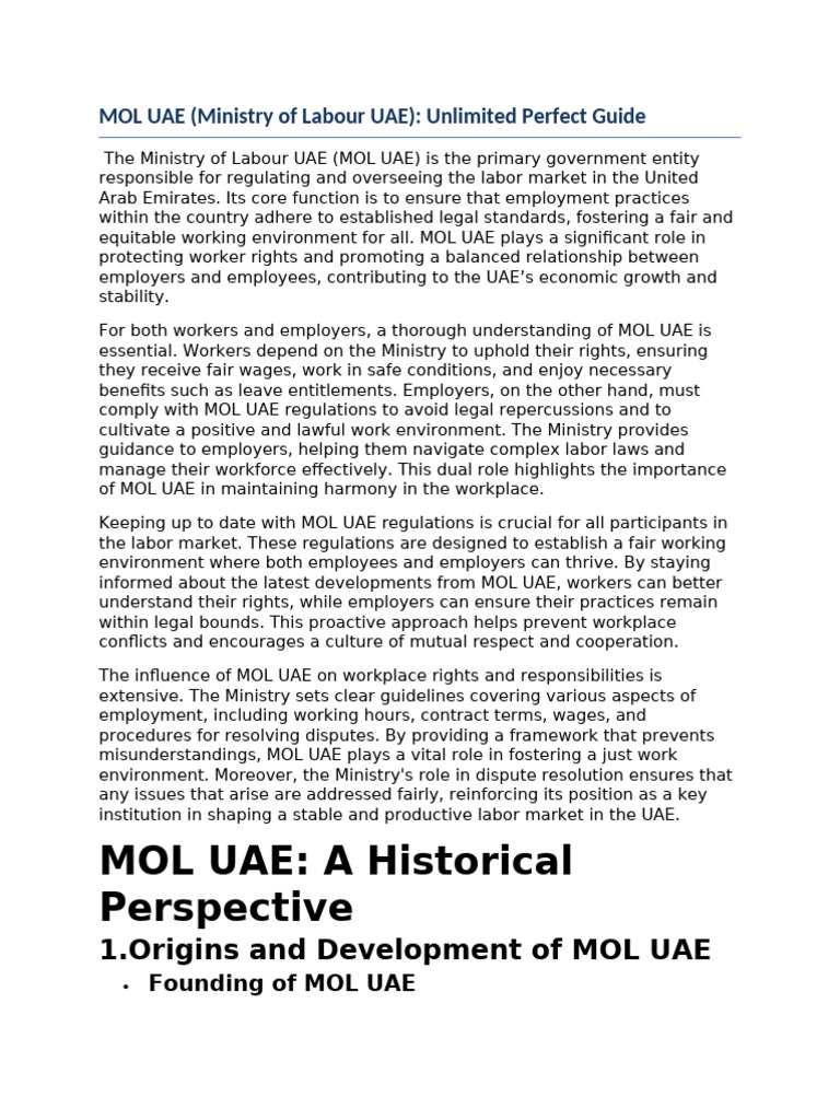 UAE Labor Guide for Employers & Workers | PDF | Cost Of Living | Employment