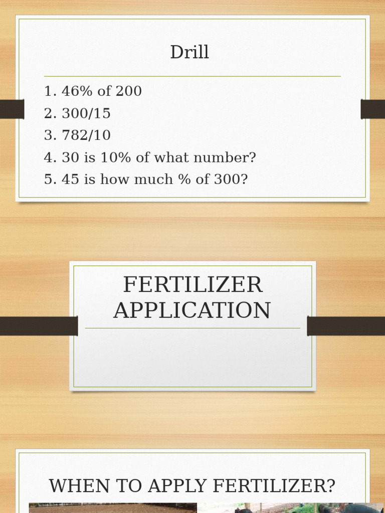 Fertilizer Application Guide | PDF | Fertilizer | Horticulture
