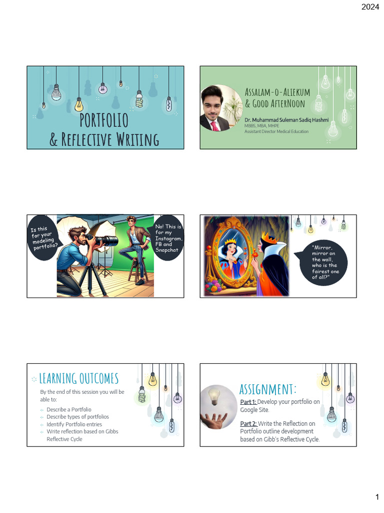 Creating a Lecture Portfolio Guide | PDF | Feeling | Reflective Practice