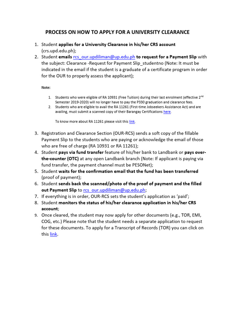 Clearance Process | PDF | Career & Growth | Business