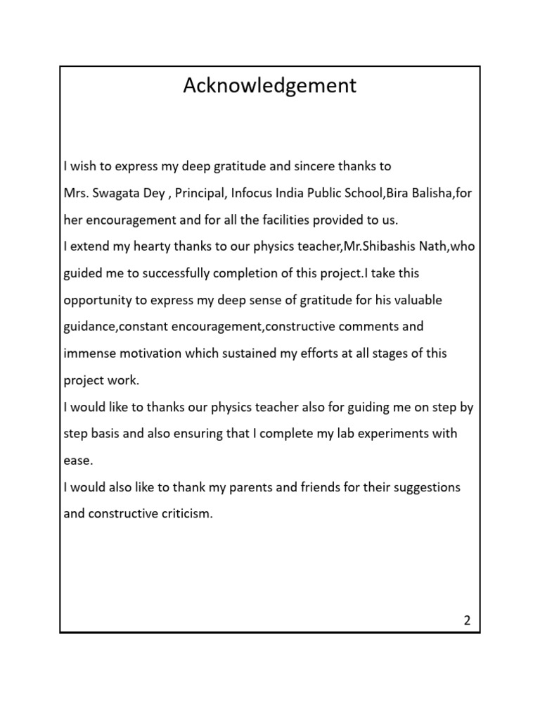 Acknowledgement 1 | PDF