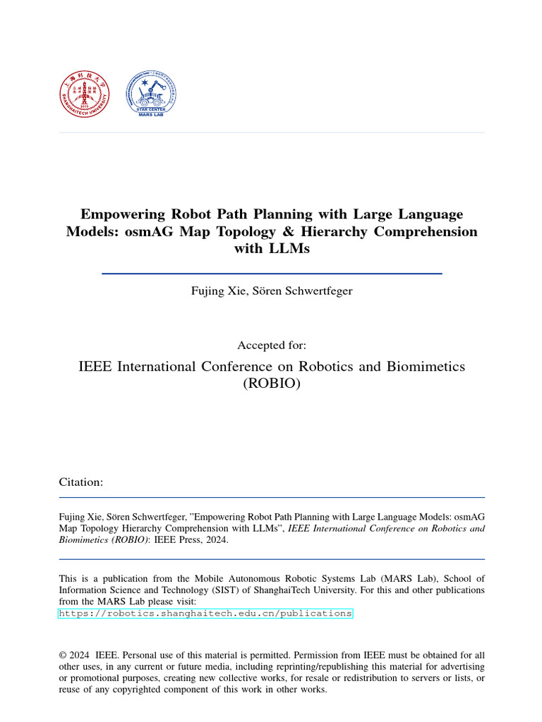 Empowering Robot Path Planning With Large Language Models: osmAG Map Topology & Hierarchy ...