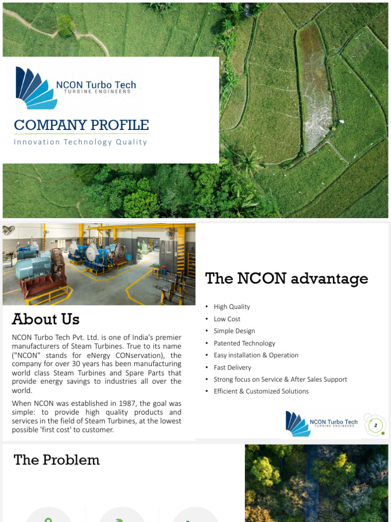 NCON Turbo Tech: Steam Turbine Solutions | PDF | Steam | Greenhouse Gas