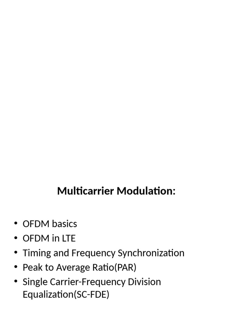 Multicarrier Modulation 2 Pdf Orthogonal Frequency Division