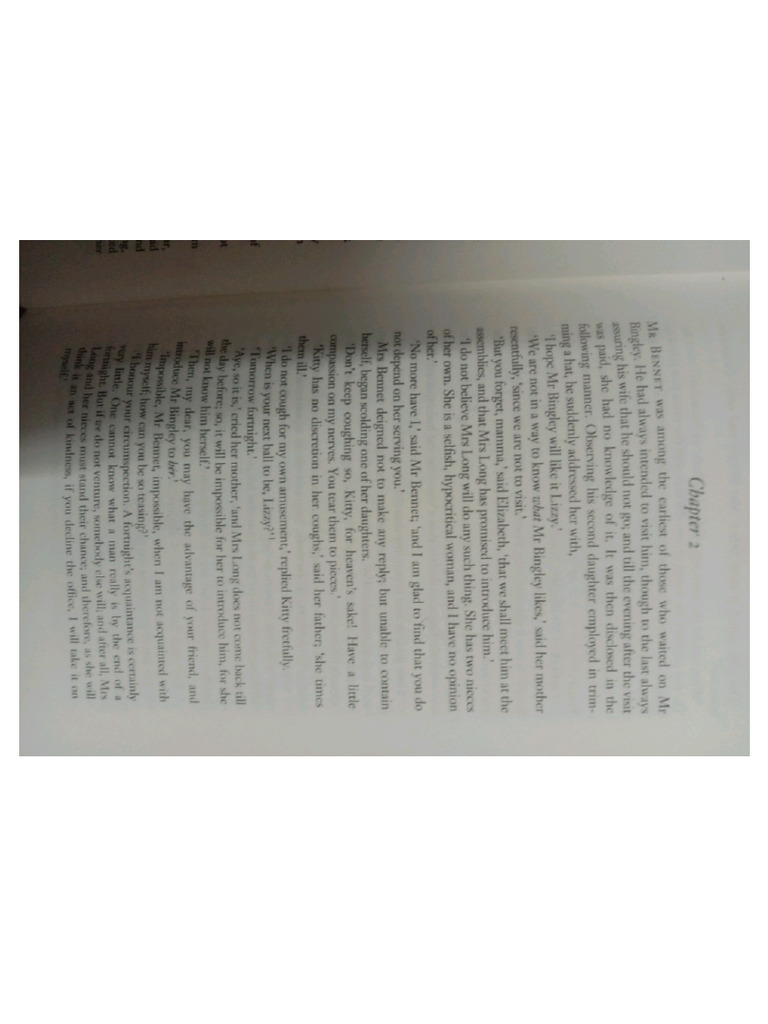 Pride and Prejudice Chapter 1-2 | PDF