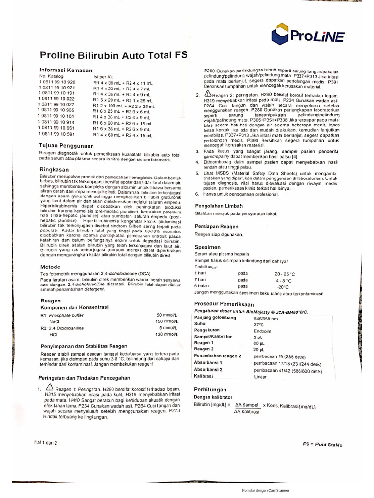 Bilirubin Total Proline | PDF