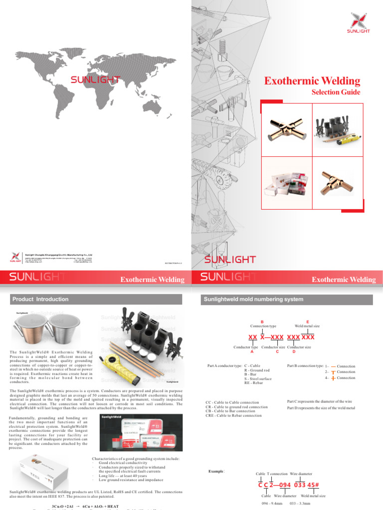 Sunlight Exothermic Welding Brochure | PDF | Electrical Conductor | Welding