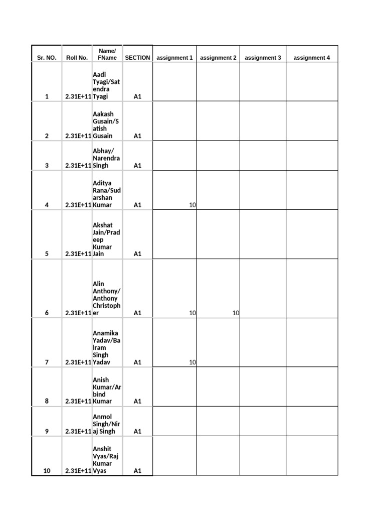 Student Assignment and Test Records | PDF
