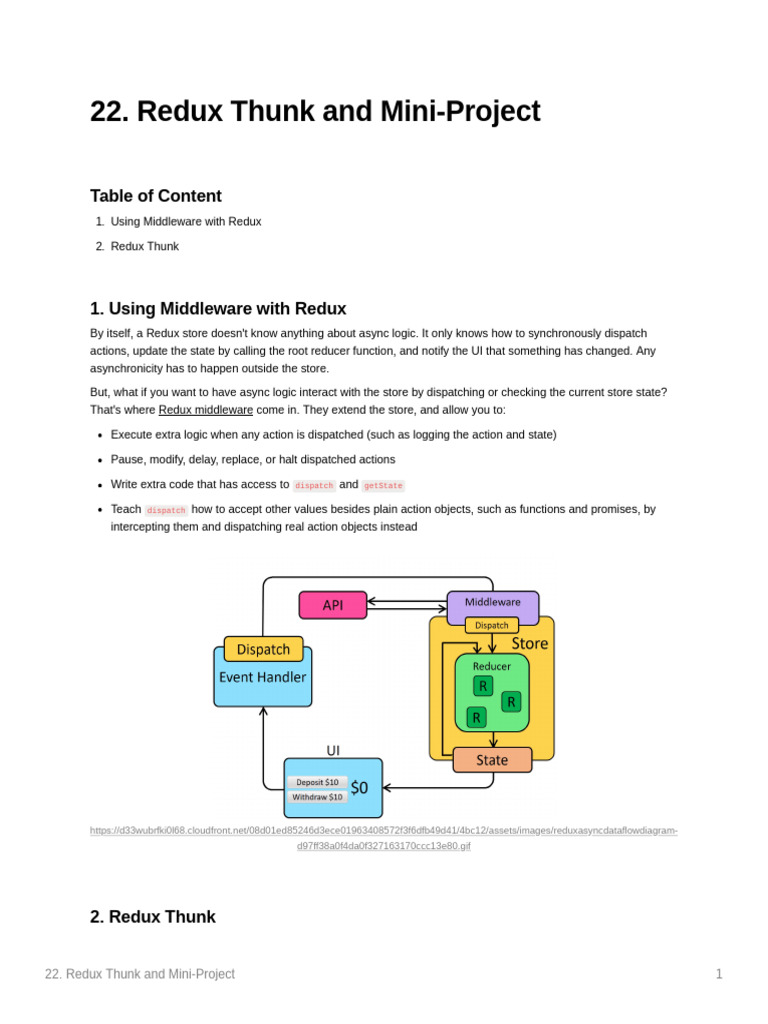 Redux Thunk and Mini-Project 2 | PDF | Computer Programming | Computing