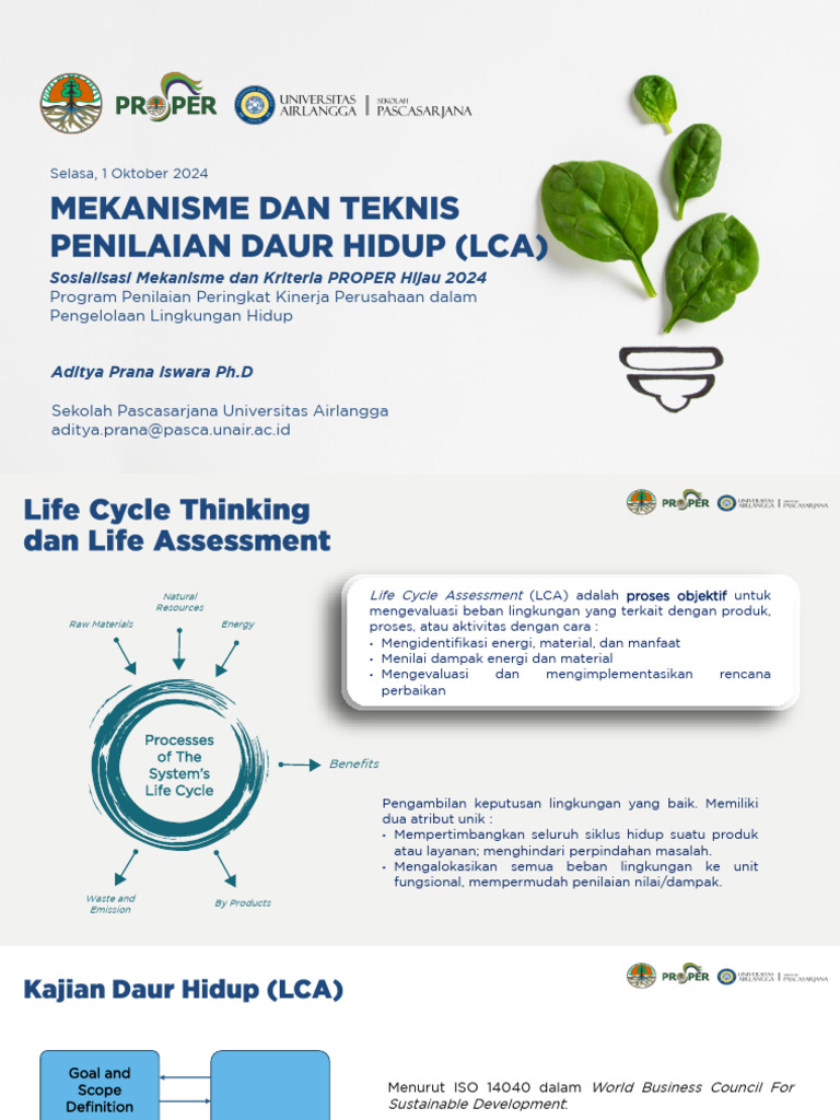 PROPER Hijau 2024 dan LCA | PDF | Teknologi & Rekayasa