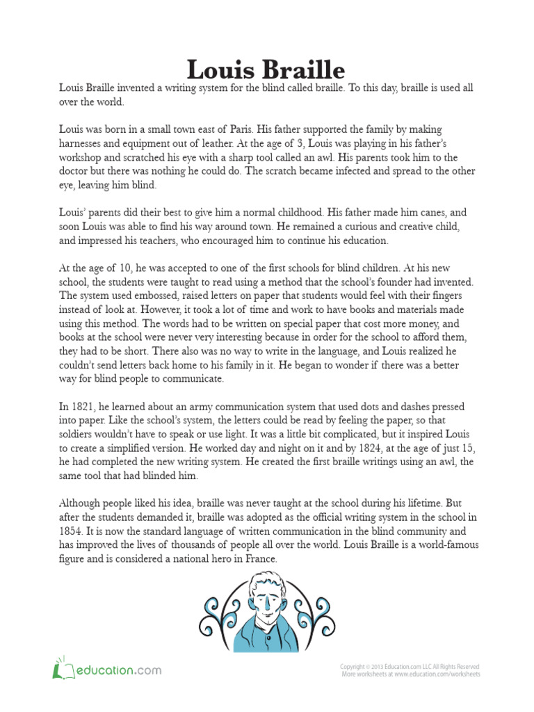 louis-braille | PDF | Human Communication | Writing