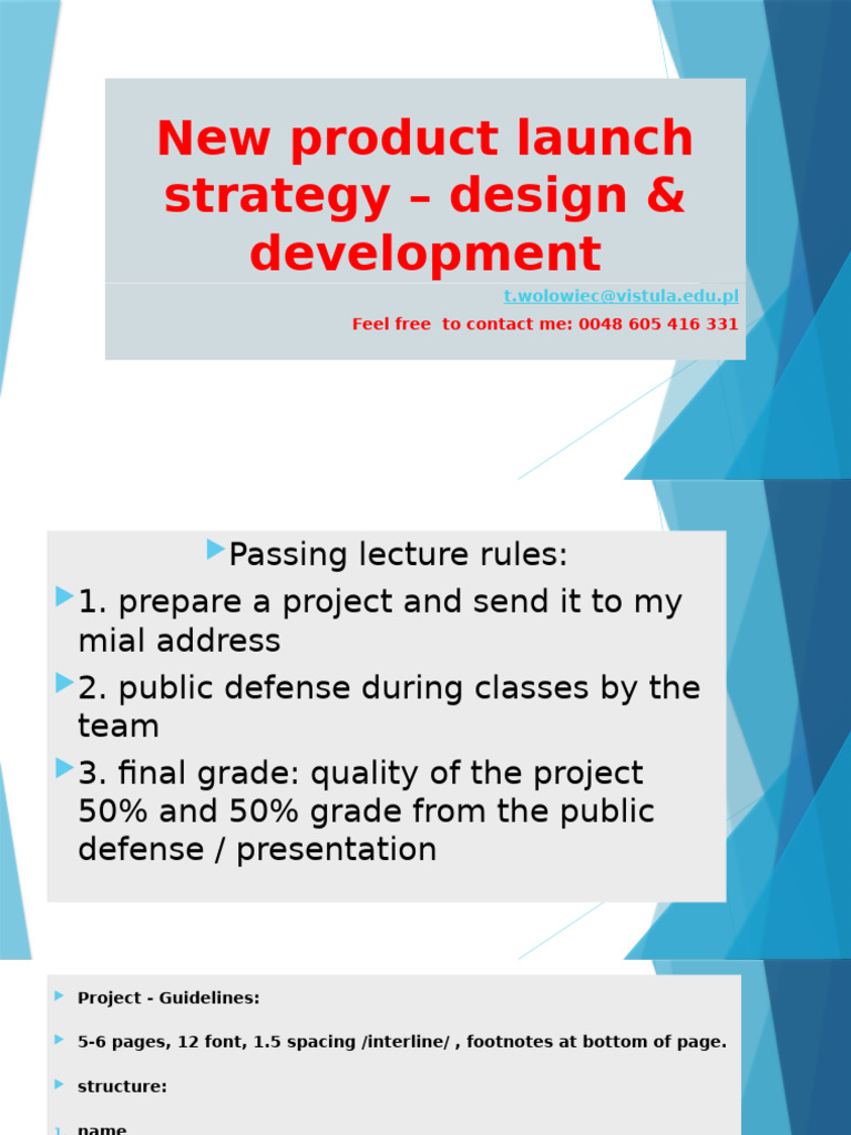 New Product Launch Strategy - Design & Development 2024 | PDF ...