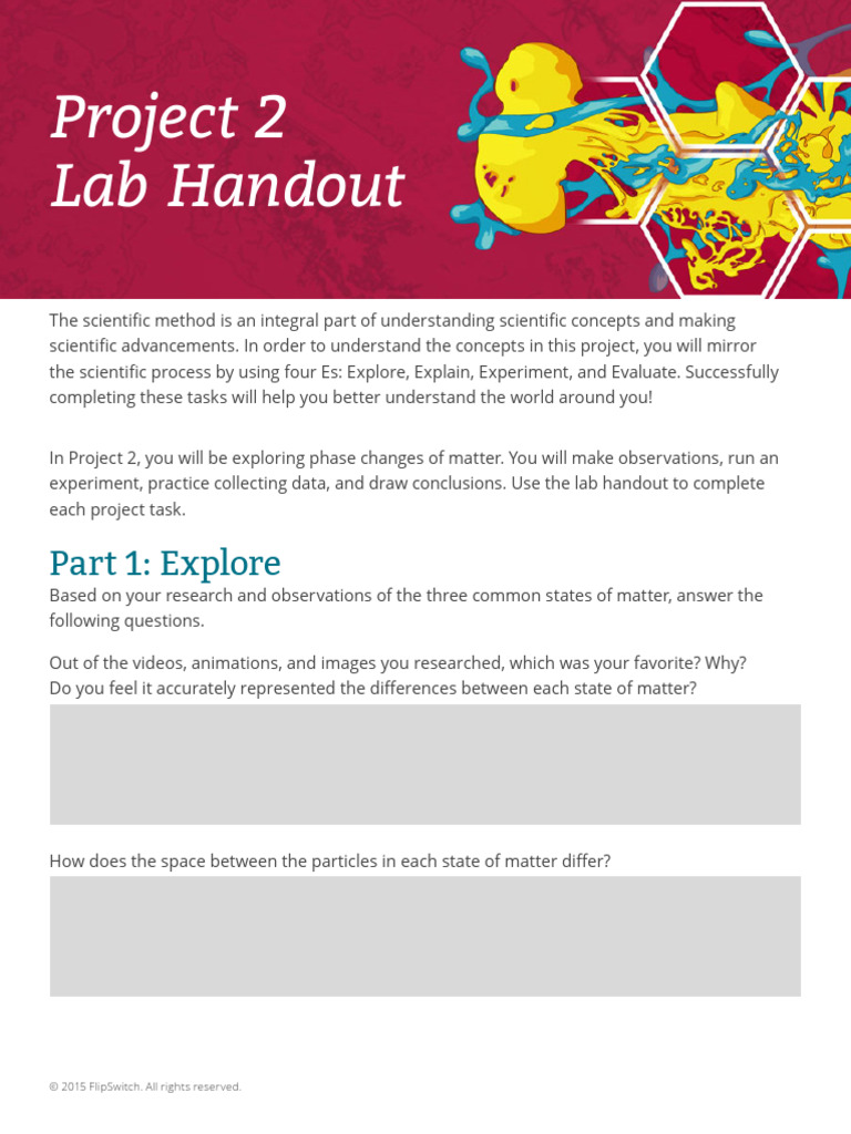 SC101 HSPS Project 2 Lab Handout | PDF | Water | Boiling