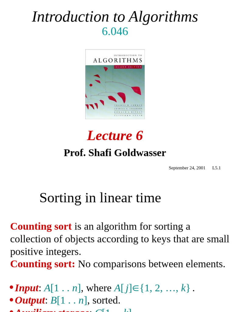 Counting-Bucket-Radix Sort | PDF | Arithmetic | Computer Programming