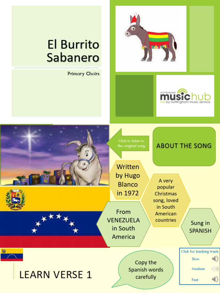 El Burrito Sabanero Powerpoint | PDF | Songs