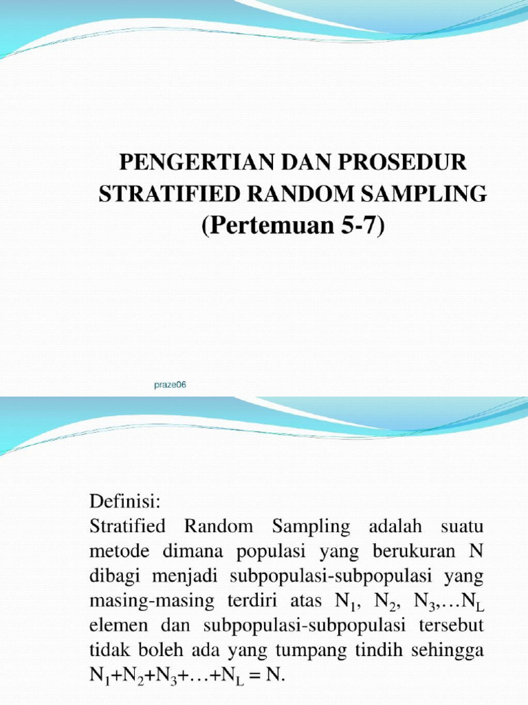 Stratified Random Sampling | PDF