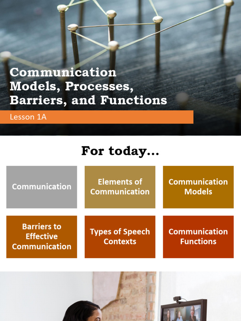 1a PPT Communication Processes Principles Elements and Functions | PDF | Communication | Human ...