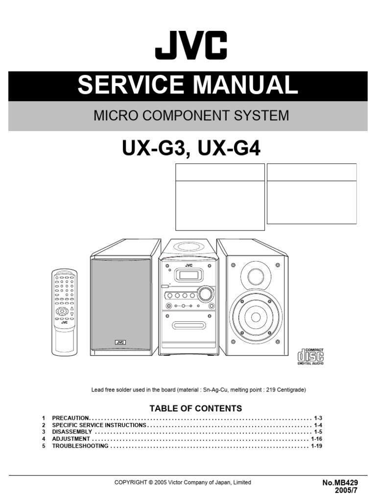 Service Manual: UX-G3, UX-G4 | PDF | Frequency Modulation | Amplifier