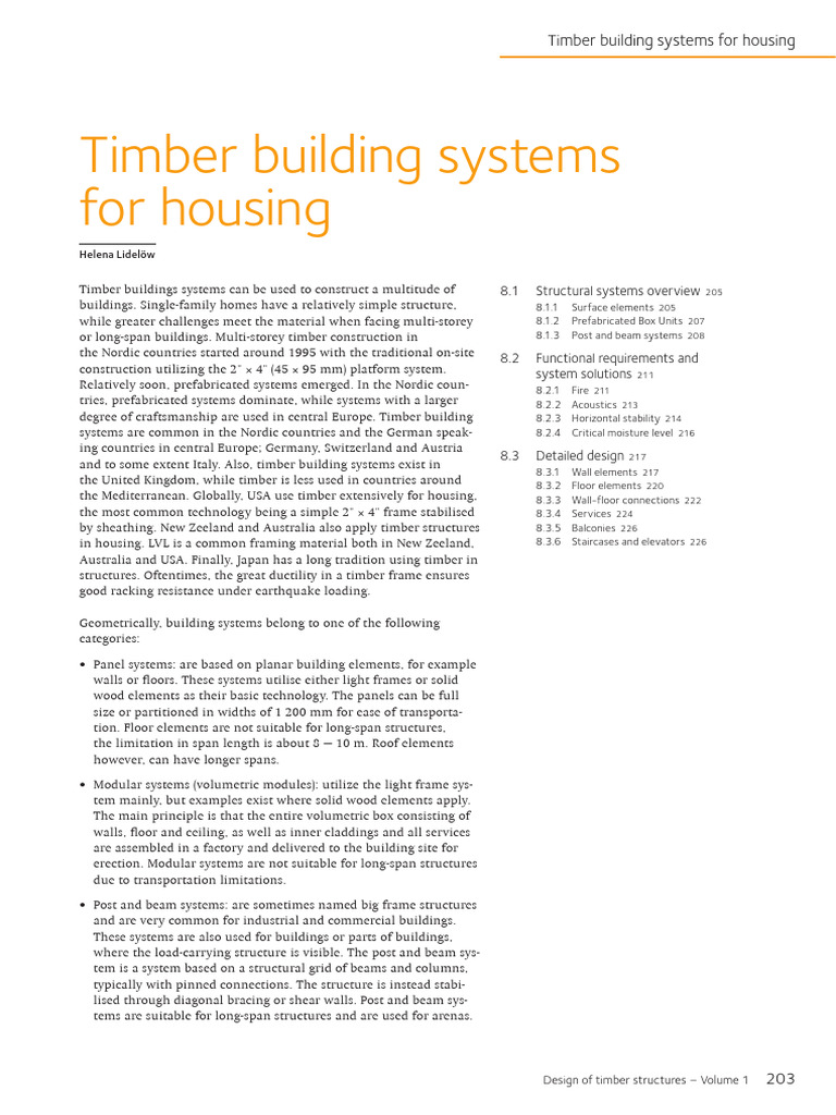 Timber Building System | PDF | Framing (Construction) | Lumber