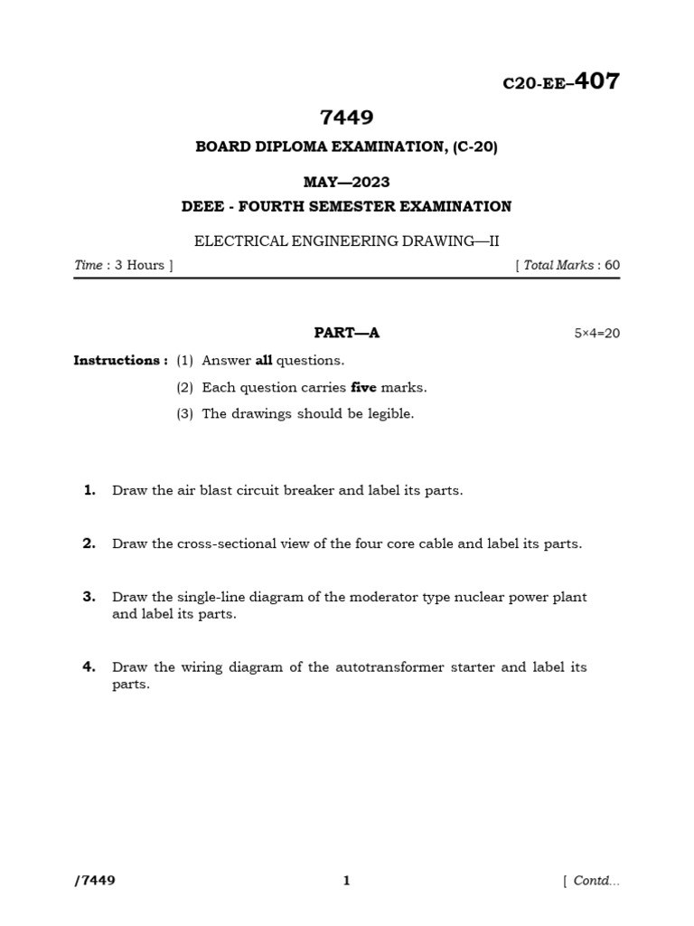 WWW - Manaresults.co - In: MAY-2023 Deee - Fourth Semester Examination Board Diploma Examination ...