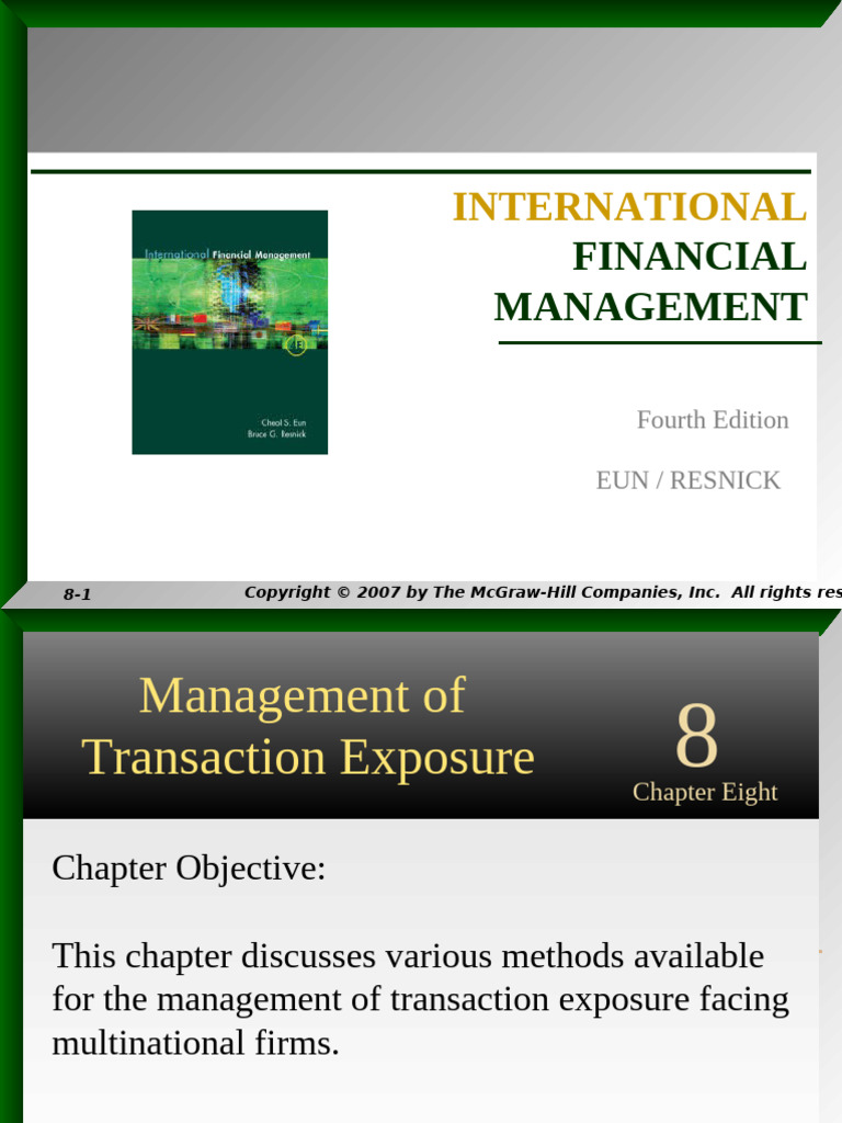Unit IV Management of Transaction Exposure | PDF | Hedge (Finance) | Option (Finance)