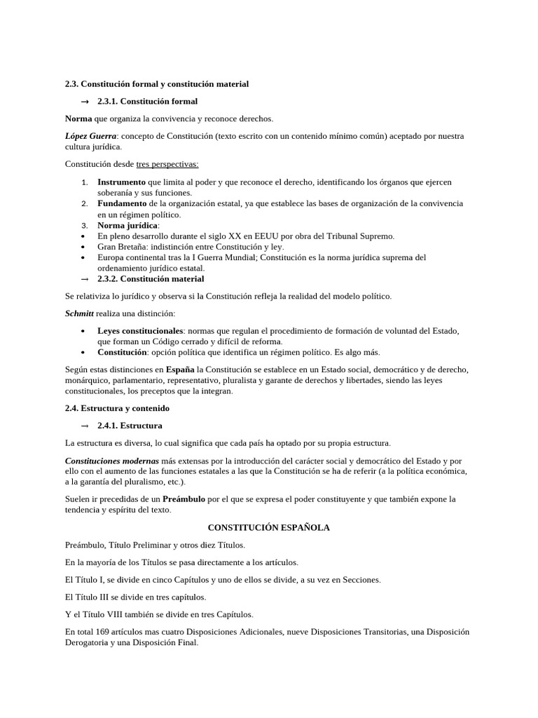 Constitución: Formal y Material | PDF | Constitución | Fuentes del derecho