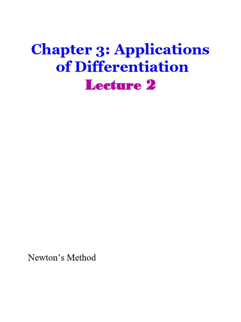 C32 - Applications of Derivatives - Part 2 | PDF | Mathematical Optimization | Mathematical Analysis