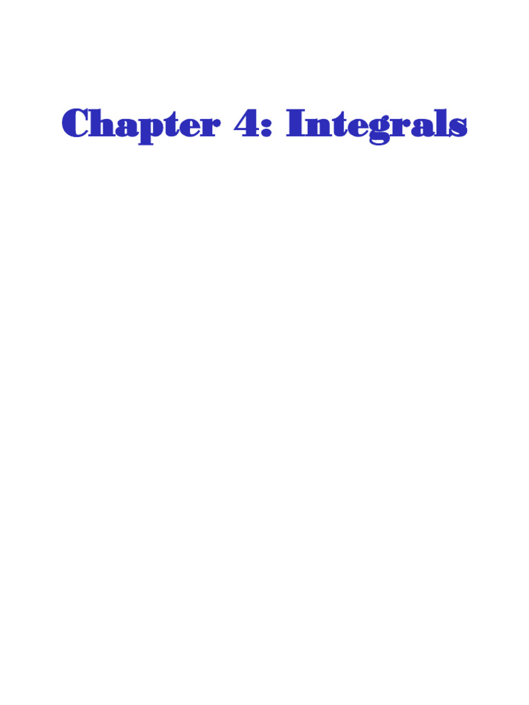 C41 - Integrals - Part 1 | PDF | Integral | Mathematical Analysis