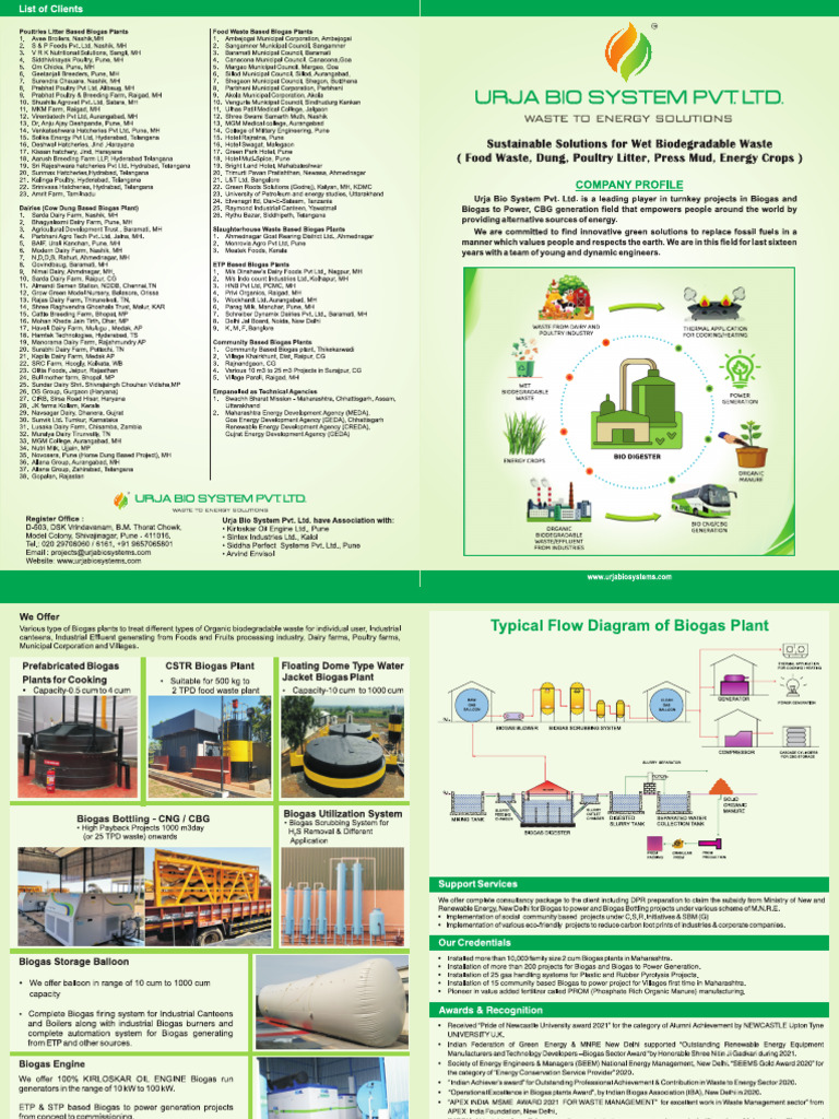 Biogas Plant Installation Service | PDF