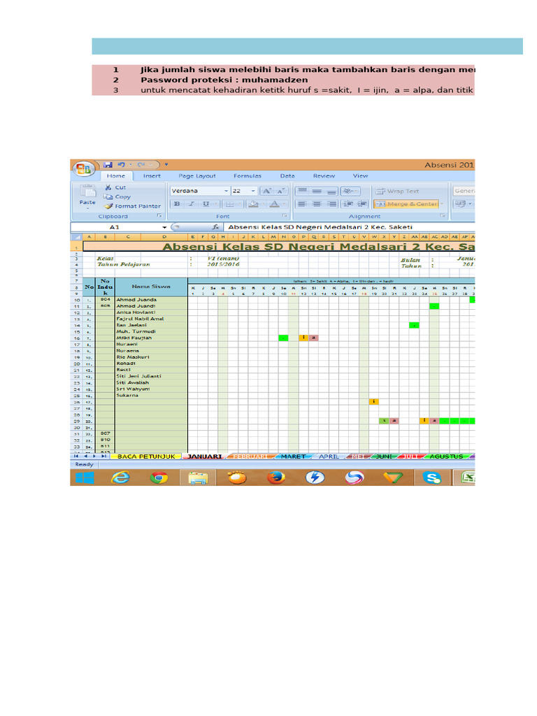 Aplikasi Absensi Siswa CONTOH Dan Grafik | PDF