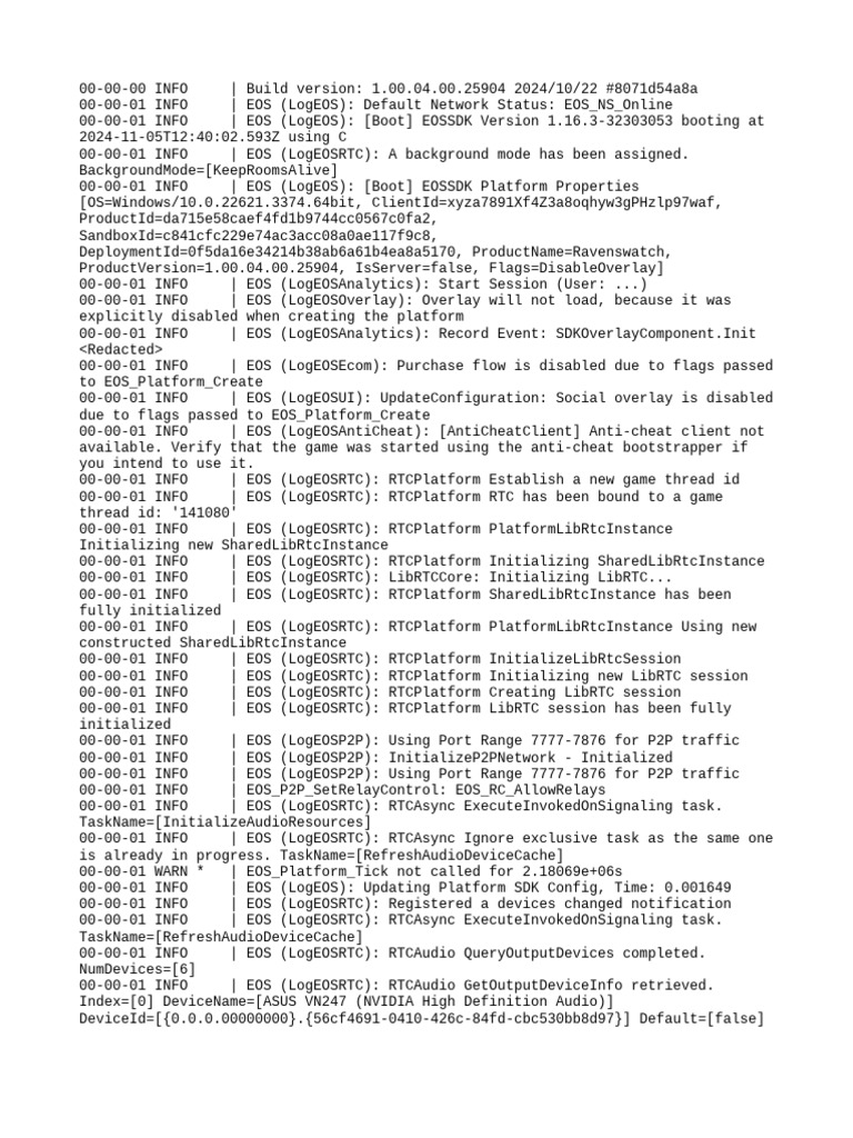 EOS SDK Log: Initialization and Configuration Details | PDF | Computer Science | Computer Networking